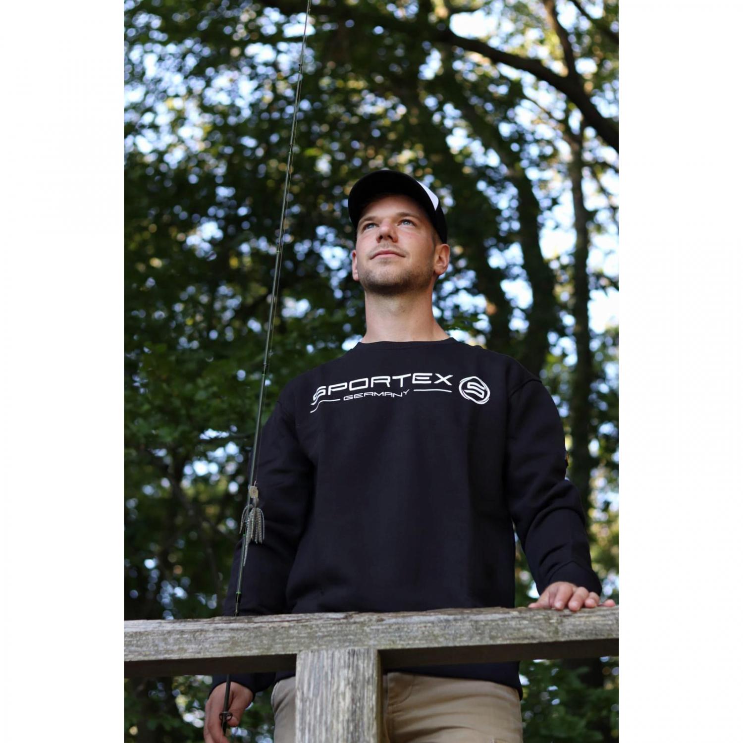Sportex Crew Neck Shirt Herren (Black) günstig kaufen | Askari Angelshop